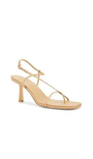 Studio Amelia Cross Front High Heel Sandals - Beige