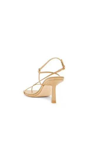 Studio Amelia Cross Front High Heel Sandals - Beige