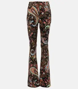 Etro Paisley High-rise Flare Jeans - Multicoloured