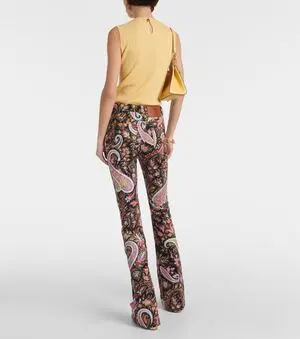 Etro Paisley High-rise Flare Jeans - Multicoloured