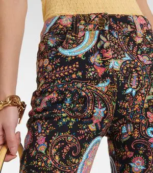Etro Paisley High-rise Flare Jeans - Multicoloured