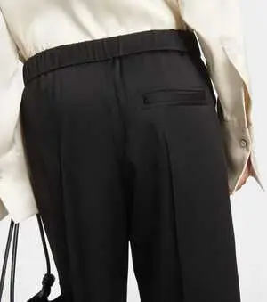 JIL SANDER High-rise Straight Leg Pants - Black