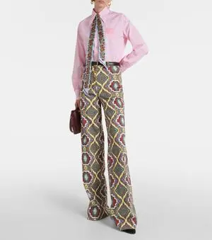Etro Printed High-rise Wide-leg Jeans