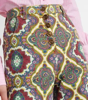 Etro Printed High-rise Wide-leg Jeans