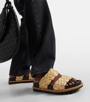 Dries Van Noten Woven Raffia Slides