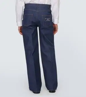 Valentino Garavani Mid-rise Wide-leg Jeans - Blue
