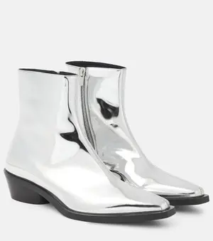 Proenza Schouler Bronco Metallic Ankle Boots
