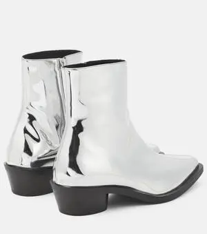 Proenza Schouler Bronco Metallic Ankle Boots