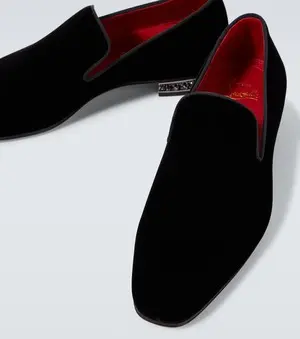 CHRISTIAN LOUBOUTIN Dandyrocks Velvet Loafers