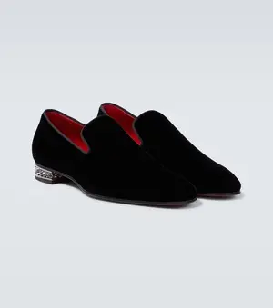 CHRISTIAN LOUBOUTIN Dandyrocks Velvet Loafers
