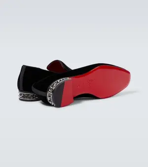 CHRISTIAN LOUBOUTIN Dandyrocks Velvet Loafers