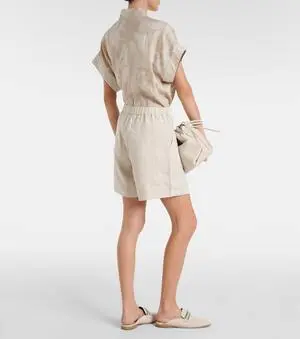 Brunello Cucinelli Linen Shorts - Beige