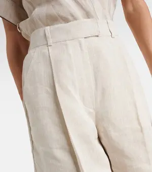 Brunello Cucinelli Linen Shorts - Beige