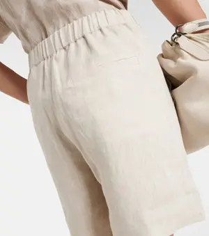 Brunello Cucinelli Linen Shorts - Beige