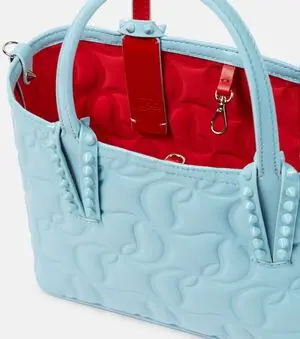 CHRISTIAN LOUBOUTIN Cabata Mini Leather Tote Bag - Blue
