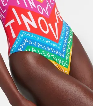 Valentino Garavani Logo Swimsuit - Multicoloured