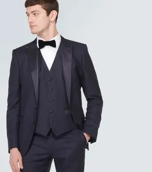 Dolce & Gabbana Wool And Silk-blend Vest - Blue