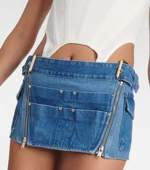 DION LEE Toolbelt Denim Miniskirt