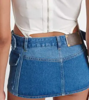 DION LEE Toolbelt Denim Miniskirt