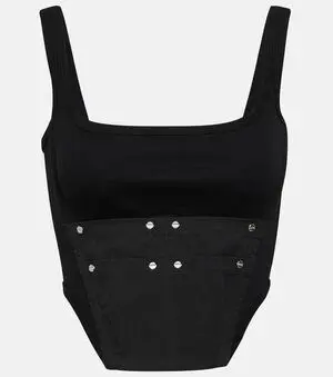 DION LEE Workwear Cotton Corset Top