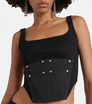 DION LEE Workwear Cotton Corset Top