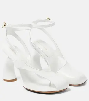 Dries Van Noten Bridal Leather Pumps - White