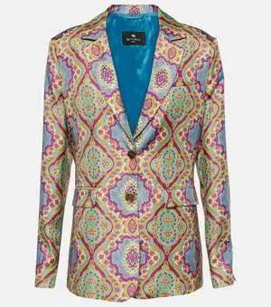 Etro Printed Silk Blazer - Multicoloured