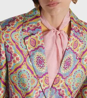 Etro Printed Silk Blazer - Multicoloured