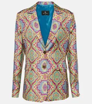 Etro Printed Silk Blazer