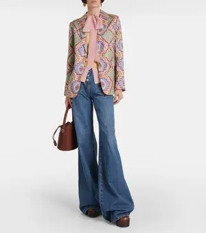 Etro Printed Silk Blazer