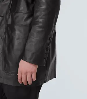 Rick Owens Lido Single-breasted Leather Blazer