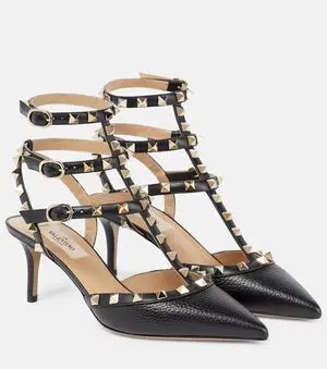 Valentino Garavani Rockstud Leather Pumps - Black