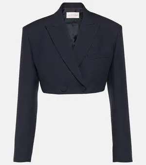 Valentino Garavani Crêpe Couture Cropped Blazer
