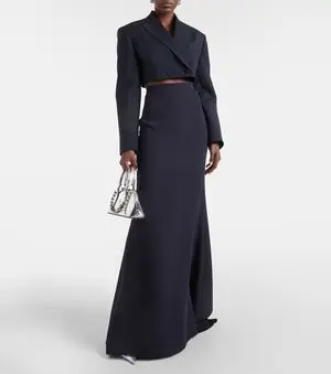 Valentino Garavani Crêpe Couture Cropped Blazer