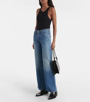 Citizens Of Humanity Loli Mid-rise Wide-leg Jeans - Blue