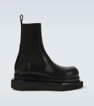 Rick Owens Beatle Turbo Cyclops Leather Ankle Boots