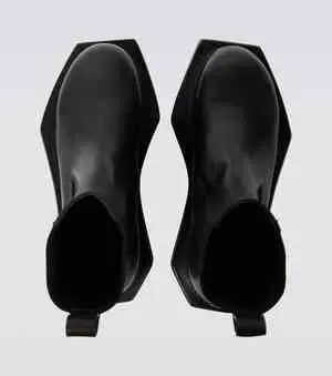 Rick Owens Beatle Turbo Cyclops Leather Ankle Boots