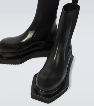 Rick Owens Beatle Turbo Cyclops Leather Ankle Boots