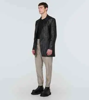 Rick Owens Beatle Turbo Cyclops Leather Ankle Boots