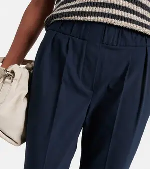Brunello Cucinelli Cotton-blend Twill Chinos - Blue