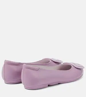 Hogan H661 Leather Ballet Flats - Pink