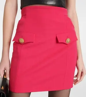 Balmain Virgin Wool Miniskirt
