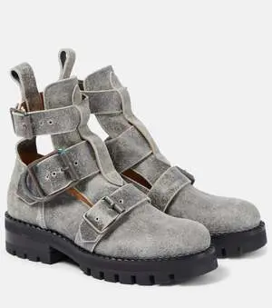 VIVIENNE WESTWOOD Cut-out Leather Ankle Boots