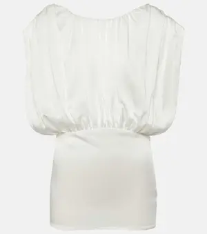 JIL SANDER Gathered Top - Beige