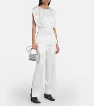 JIL SANDER Gathered Top - Beige