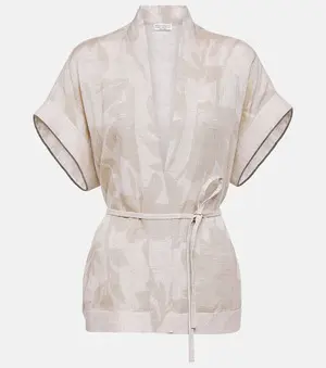 Brunello Cucinelli Linen Top - Beige