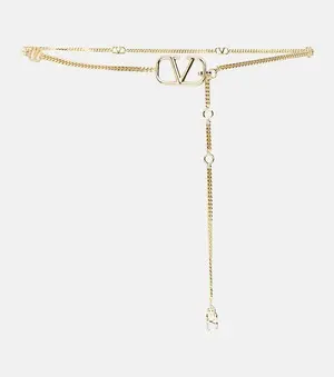 Valentino Garavani Vlogo Signature Chain Belt - Gold