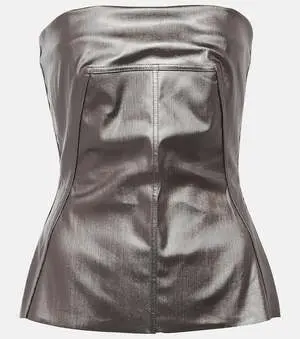 Rick Owens Lido Coated Denim Corset - Grey
