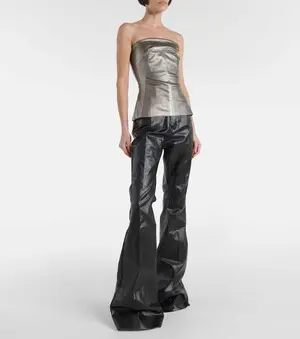 Rick Owens Lido Coated Denim Corset - Grey
