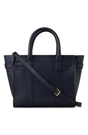Mulberry Mini Zipped Bayswater Leather Satchel - Night Sky